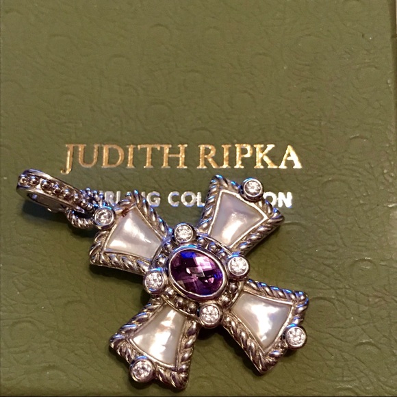 Judith Ripka | Jewelry | Judith Ripka Mopamethyst Cross Enhancer | Poshmark